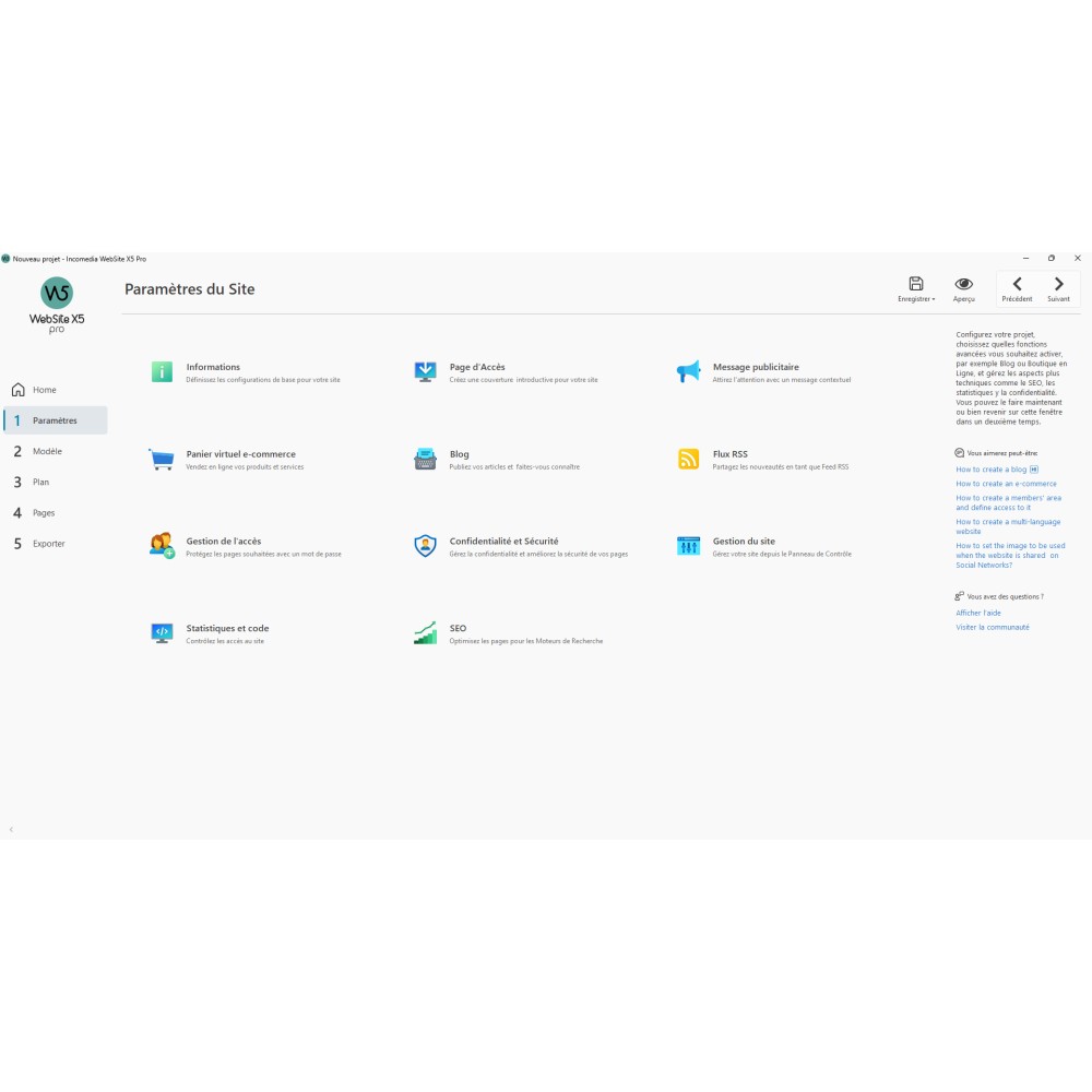 Evaluation WebSite X5 PRO