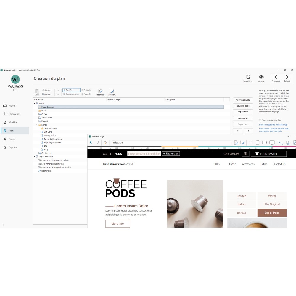 Evaluation WebSite X5 PRO